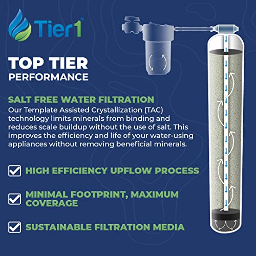 Tier1 Salt-Free Whole House Water Softener System 1-3 Bathrooms - Eco Series