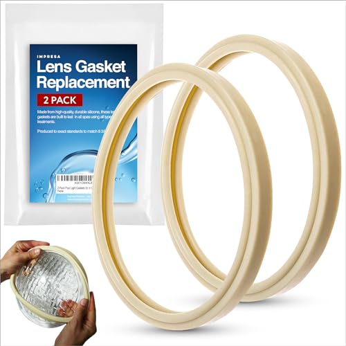 [2 Pack] Impresa Light Lens Gasket for Pentair 8 3/8" 79101600Z - Exact Replacement for IntelliBrite Lights, for AmeriLite Lights and for Sam AmerLite Lights in Pools and Spas