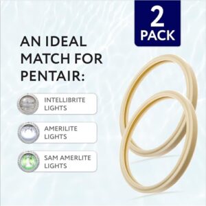 [2 Pack] Impresa Light Lens Gasket for Pentair 8 3/8" 79101600Z - Exact Replacement for IntelliBrite Lights, for AmeriLite Lights and for Sam AmerLite Lights in Pools and Spas