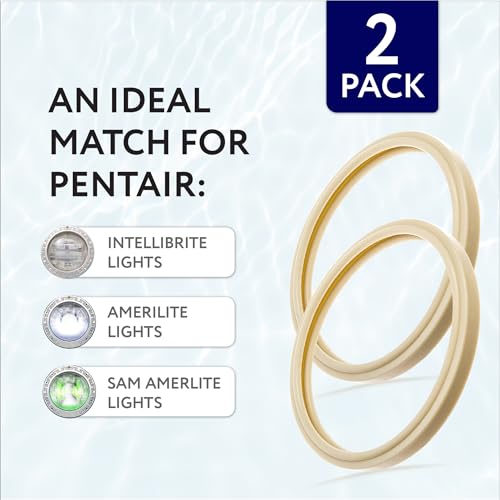 [2 Pack] Impresa Light Lens Gasket for Pentair 8 3/8" 79101600Z - Exact Replacement for IntelliBrite Lights, for AmeriLite Lights and for Sam AmerLite Lights in Pools and Spas