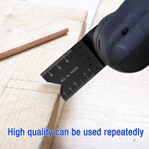 HOTBEST 50Pcs Wood Oscillating Saw Blades Professional Multitool Quick Release Saw Blades Fit Porter Cable Rockwell Makita Black & Decker Ridgid Craftsman Chicago, etc.