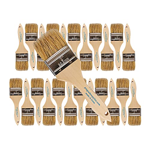 Pro Grade - Chip Paint Brushes - 24 Ea 2 Inch Chip Paint Brush Light Brown