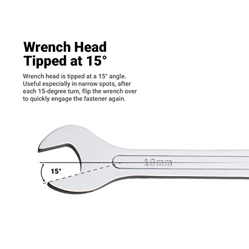 Capri Tools 8 mm x 9 mm Super-Thin Open End Wrench, Metric (11850-0809)