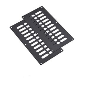 stanbroil 2 pcs fire pit slotted venting panel kit, 6x12-inches, black steel