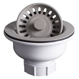 karran qbscn 3-1/2 in. kitchen sink basket strainer in concrete