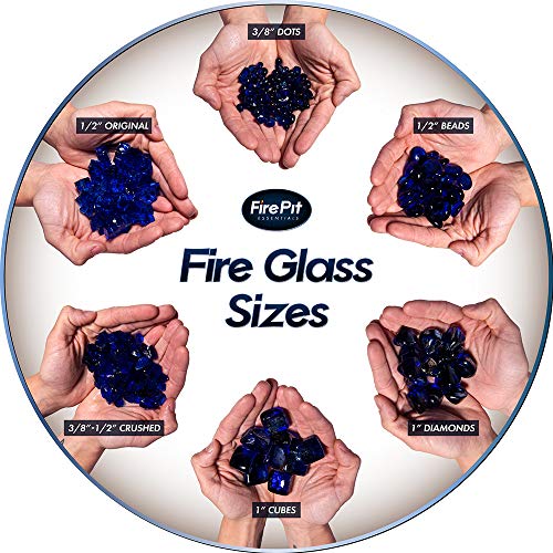 High Desert - Fire Glass Beads for Indoor and Outdoor Fire Pits or Fireplaces | 10 Pounds | 3/4 Inch, Semi-Reflective