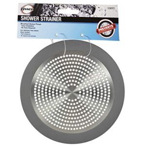 danco 10895 shower drain strainer, 5-3/4 inch, brushed nickel