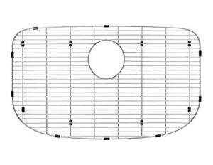 blanco 235913 front center drain sink grid, 13.63" l x 13.63" w x 0.25" h, stainless finish