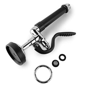 imlezon pre rinse sprayer commercial sink faucet spray valve chrome finished (black), (im-us-kh12)