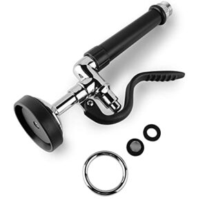 IMLEZON Pre Rinse Sprayer Commercial Sink Faucet Spray Valve Chrome Finished (Black), (IM-US-KH12)