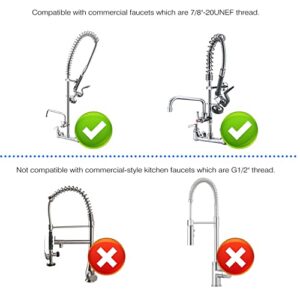 IMLEZON Pre Rinse Sprayer Commercial Sink Faucet Spray Valve Chrome Finished (Black), (IM-US-KH12)