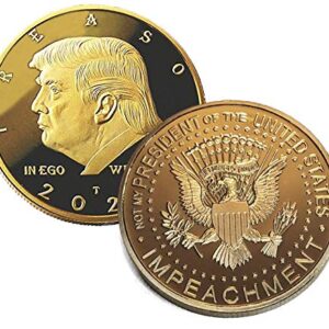 Not My President - Donald Trump Treason & Impeachment, 24kt Gold Plated Coin & Stand