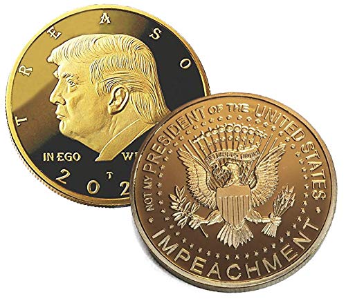 Not My President - Donald Trump Treason & Impeachment, 24kt Gold Plated Coin & Stand