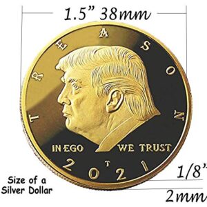 Not My President - Donald Trump Treason & Impeachment, 24kt Gold Plated Coin & Stand