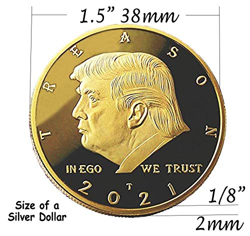 Not My President - Donald Trump Treason & Impeachment, 24kt Gold Plated Coin & Stand