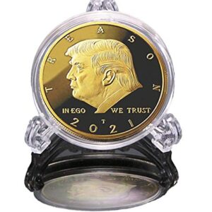 Not My President - Donald Trump Treason & Impeachment, 24kt Gold Plated Coin & Stand