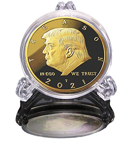 Not My President - Donald Trump Treason & Impeachment, 24kt Gold Plated Coin & Stand