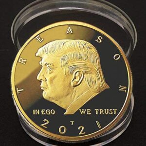 Not My President - Donald Trump Treason & Impeachment, 24kt Gold Plated Coin & Stand