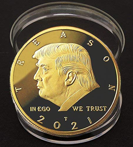 Not My President - Donald Trump Treason & Impeachment, 24kt Gold Plated Coin & Stand