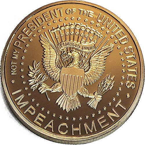 Not My President - Donald Trump Treason & Impeachment, 24kt Gold Plated Coin & Stand