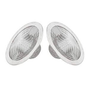 drain hair catcher,mesh metal sink strainer set of 2,fits for bathroom bathtub wash basin hole shower drains(2.75" top / 1")