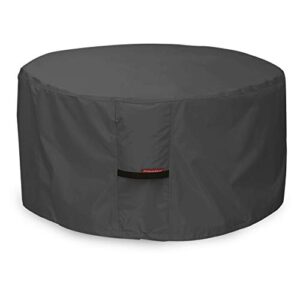 porch shield fire pit cover - waterproof 600d heavy duty round patio fire bowl cover black - 36 inch