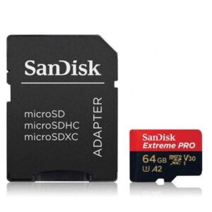 Sandisk 64GB Extreme Pro 4K Memory Card works with Samsung Galaxy S9, S9+, S8, S8 Plus, Note 8, S7, S7 Edge - UHS-1 V30 Micro (SDSQXCG-064G-GN6MA) with Everything But Stromboli (TM) Card Reader