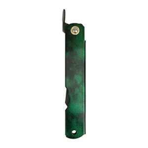 Higonokami Folding Knife – Special Black Back Blue Paper Steel 100mm Jade