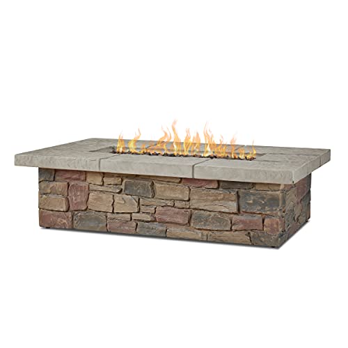 Real Flame C11812LP-BF Propane/Natural Gas, Sedona Rectangle Fire Table