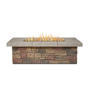 Real Flame C11812LP-BF Propane/Natural Gas, Sedona Rectangle Fire Table