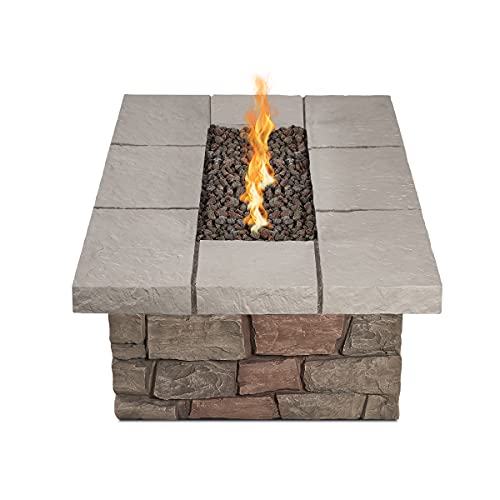 Real Flame C11812LP-BF Propane/Natural Gas, Sedona Rectangle Fire Table