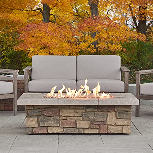 Real Flame C11812LP-BF Propane/Natural Gas, Sedona Rectangle Fire Table