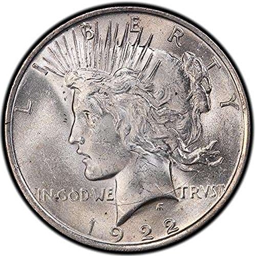 1922 - 1925 Peace Silver Dollar (Random Year) $1 Brilliant Uncirculated