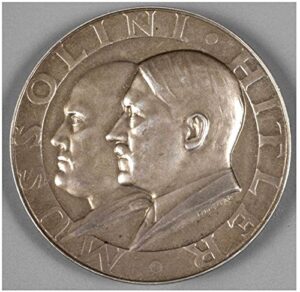 1938 de third reich hitler mussolini summit (formation of axis 1937-38) gem bu! extraordinary! 35mm germ brilliant uncirculated