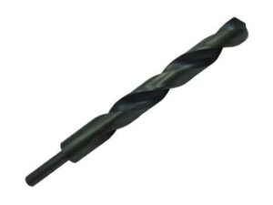 2 pcs, 1/2" hss black oxide reduced shank drill bit, 1/4" shank, drill america, d/arsd1/2, flute length: 3-5/8"; overall length: 5-1/16"