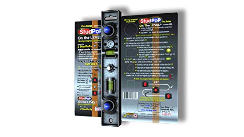 StudPoP On the LEVEL magnetic stud finder.Finds metal fasteners holding the wall board to the studs.Two moving magnets provide both an audible click and a visual movement when fastener is found.