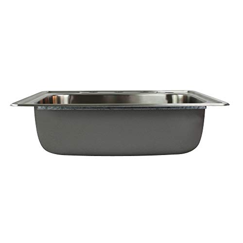 Transolid STSB25226-1 Select 1-Hole Drop-in Single Bowl Gauge Stainless Steel Kitchen Sink, 25-in x 22-in x 6-in, Brushed Finish