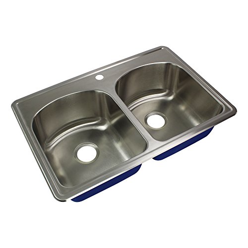 Transolid MTDD33229-1 Stainless Steel Kitchen Sink, 33-in x 22-in x 9