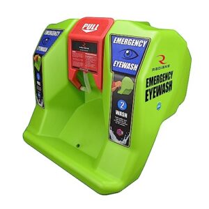 visionaid radians emergency eyewash station rew01116, hi-viz green, 16 gallon