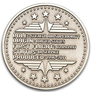 Coins For Anything, Inc F-22 Raptor Aircraft Challenge Coin, Fighter Aircraft Coin