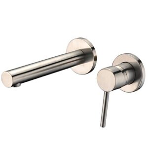 sumerain wall mount bathroom faucet brushed nickel,valve included