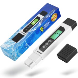 tds meter digital water tester, lxuemlu professional 3-in-1 tds, temperature and ec meter with carrying case, 0-9999ppm, ideal ppm meter for drinking water, aquariums and more