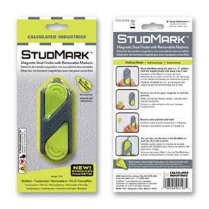 Calculated Industries 7310 StudMark Magnetic Stud Finder with 2 Removable Magnet Markers | Finds & Marks up to 3 Stud Locations | Updated 2020 More Powerful Rare Earth Magnets, No Batteries Needed