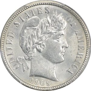 1909-D Barber Dime, MS64, PCGS