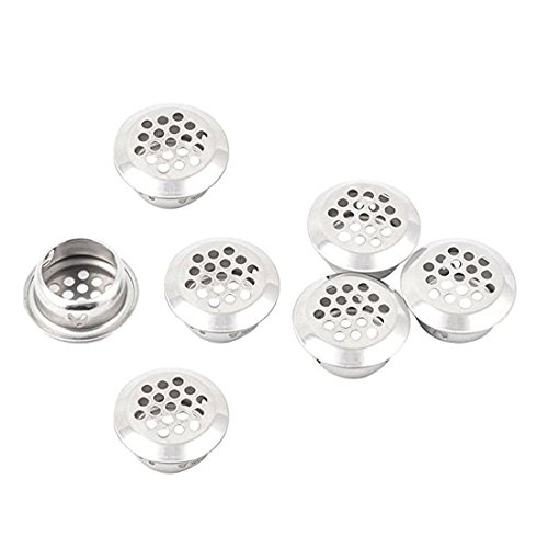 Saim Sink Strainer Stainless Steel Round Mesh Hole Filter Kitchen Bathroom Garbage Stopper 30 Pcs Silver Tone