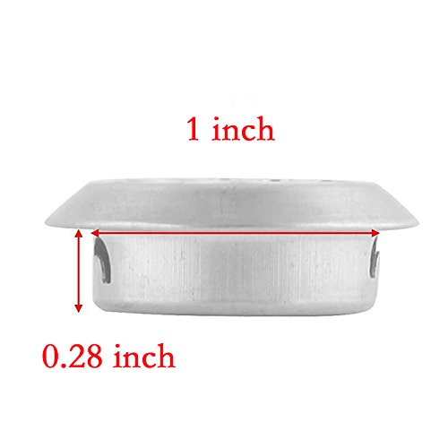 Saim Sink Strainer Stainless Steel Round Mesh Hole Filter Kitchen Bathroom Garbage Stopper 30 Pcs Silver Tone