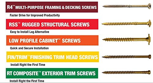 GRK 119728#8 x 2" FIN/TRIM™ FINISHING TRIM HEAD SCREWS 100 Count