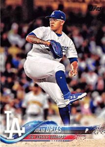 2018 topps #124 julio urias los angeles dodgers baseball card