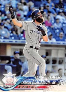 2018 topps #273 charlie blackmon colorado rockies baseball card