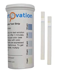 phosphorus and phosphate detection test strips, 0-100 ppm [vial of 50 strips]